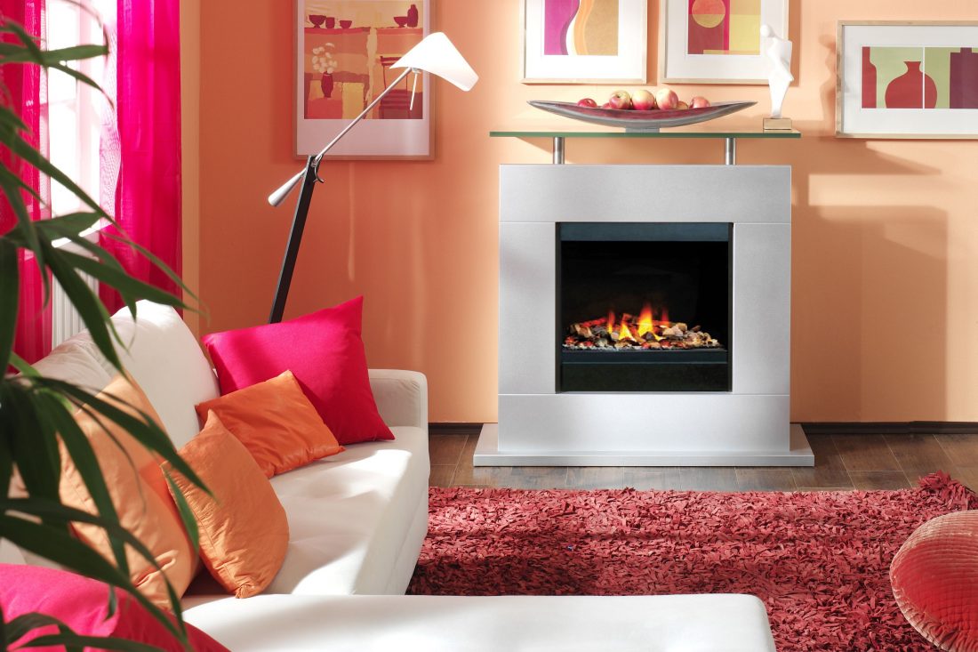Vario Elektrokamin mit Elektrokamineinsatz Cambridge oder Optimyst