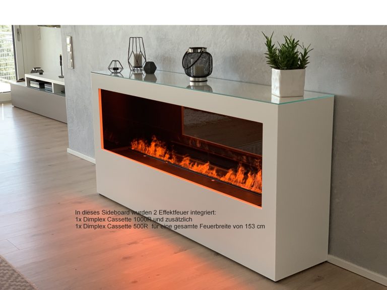 Raumtrenner Kamineinsatz CAS1000 Raumteilerkamin mit Dimplex Feuer